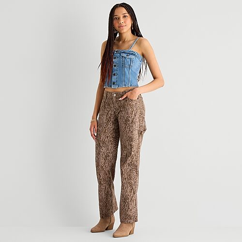 Click here for Arizona Womens Juniors Low Rise Straight Leg Jean... prices
