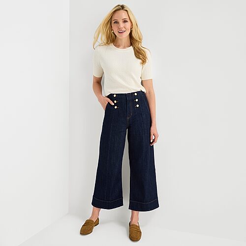 Click here for St. Johns Bay Womens High Rise Cropped Wide Leg Je... prices