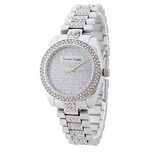 Click here for Personalized Womens Silver Tone Alloy Bracelet Wat... prices