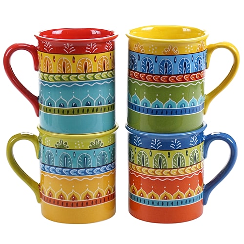 Certified International Valencia 4-pc. Mug Set  One Size  Multiple Colors