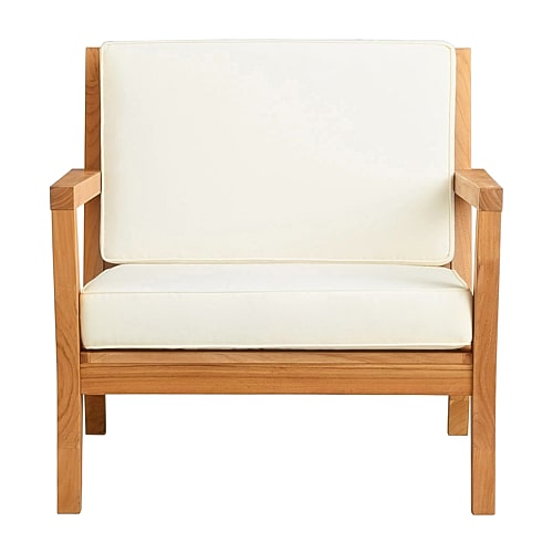Click here for Carlbach Outdoor Teak Armchair with Cushions  One... prices