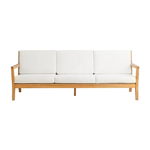 Click here for Carlbach Outdoor Teak 3-Seater Sofa with Cushions... prices