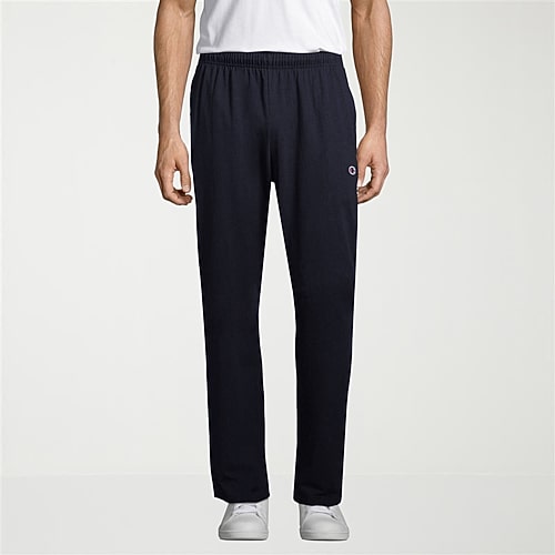 Click here for Champion Mens Jersey Open-Bottom Pants - Navy prices