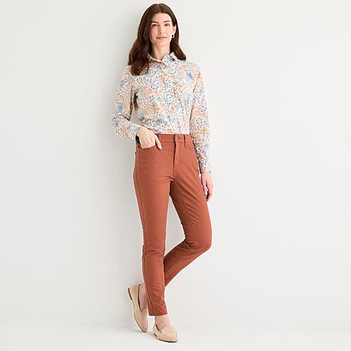 Click here for St. Johns Bay Womens Skinny Fit Jean  8  Brown prices