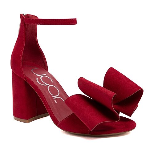 Click here for Sugar Womens Cambo Heeled Sandals  8 Medium  Red prices