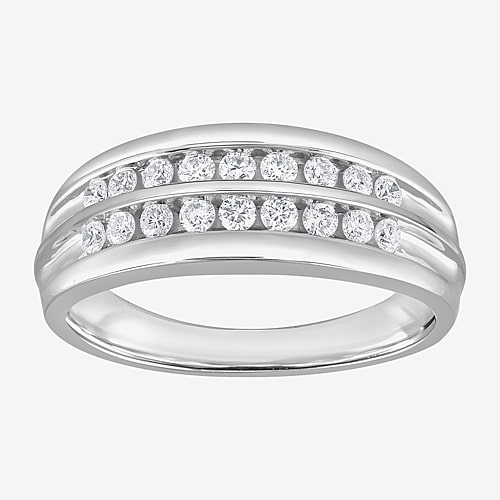Click here for (G / Si1-Si2) Mens 1/2 CT. T.W. Lab Grown White Di... prices