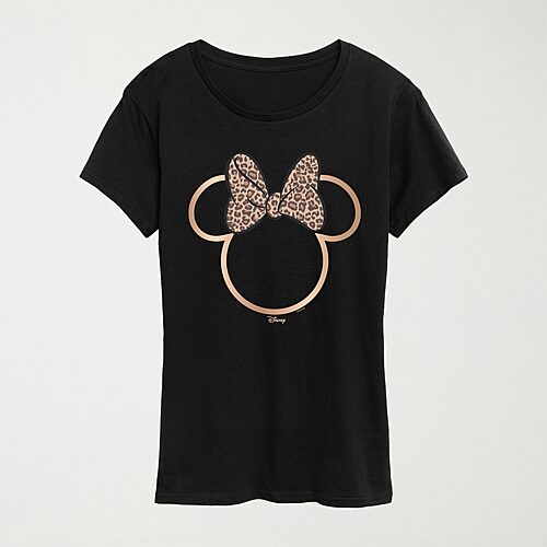 Click here for Leopard Print Bow Womens Plus Crew Neck Short Slee... prices