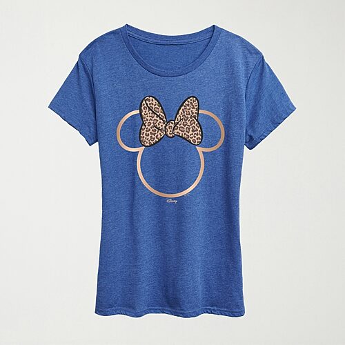 Click here for Leopard Print Bow Womens Plus Crew Neck Short Slee... prices