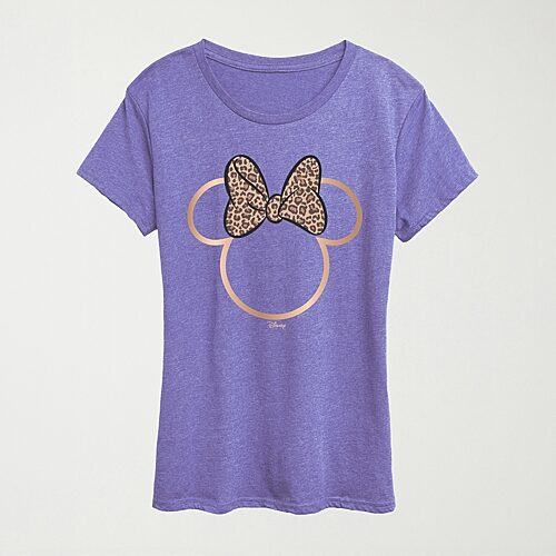 Click here for Leopard Print Bow Womens Plus Crew Neck Short Slee... prices