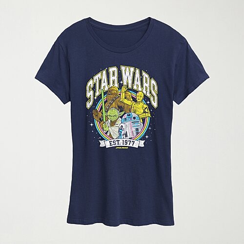 Click here for Logo Yoda Chewie Womens Plus Crew Neck Short Sleev... prices