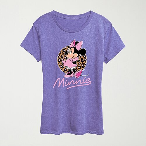 Click here for Leopard Print Womens Plus Crew Neck Short Sleeve R... prices