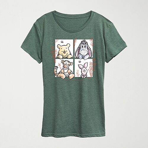Click here for Tigger  Piglet  Eeyore Womens Plus Crew Neck Short... prices