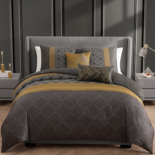 Click here for Bebejan Golden Hex 5-pc. Reversible Comforter Set... prices