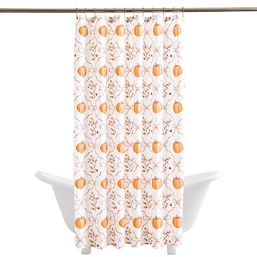 Click here for Avanti Pumpkin Shower Curtain  One Size  White prices