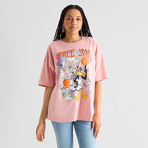 Click here for Spacejam Oversized Tee Womens Juniors Crew Neck Sh... prices