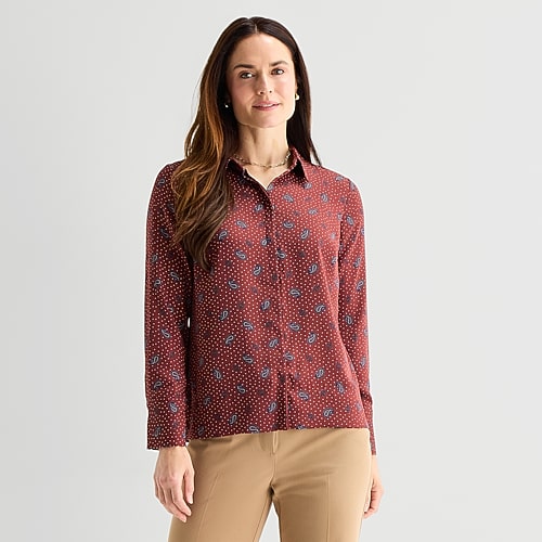 Click here for Liz Claiborne Womens Fitted Long Sleeve Regular Fi... prices