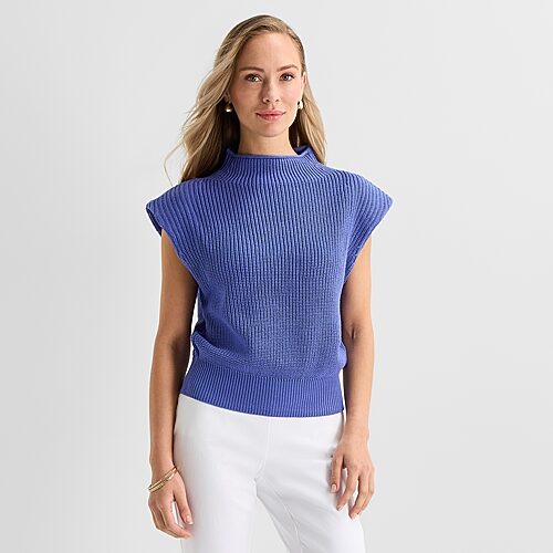 Click here for Liz Claiborne Womens Mock Neck Sleeveless Pullover... prices
