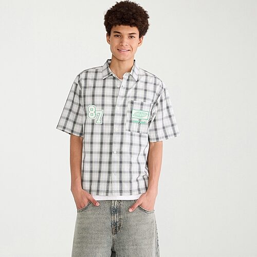 Click here for AEROPOSTALE Mens Short Sleeve Boxy Fit Button-Down... prices