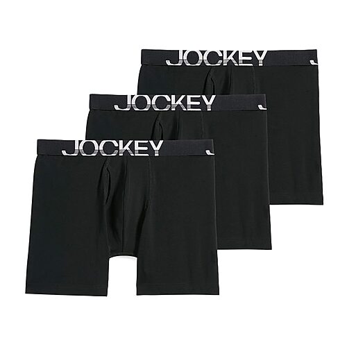 Click here for Jockey Active Stretch Mens 3 Pack Long Leg Boxer B... prices