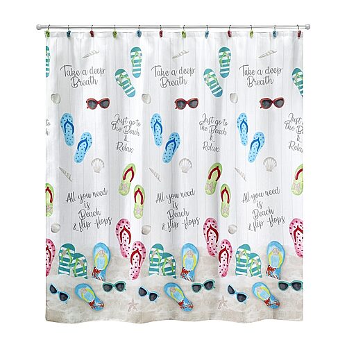 Click here for Avanti Beach Mode Flip-Flop Motif Resin Shower Cur... prices