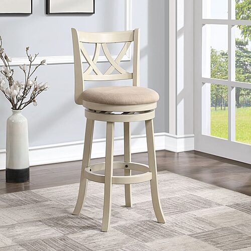 Click here for AVALON FURNITURE Upholstered Swivel Bar Stool  One... prices