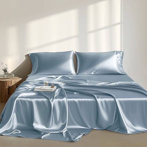 Click here for Madison Park Essentials Satin 4-Pc. Sheet Set  Twi... prices