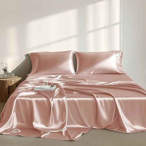 Madison Park Essentials Satin 6-Pc. Sheet Set  Full - Blush