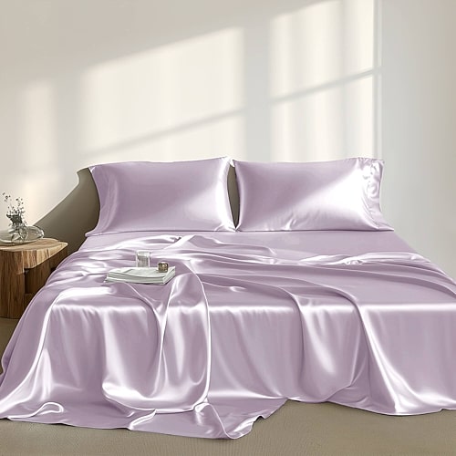 Madison Park Essentials Satin 6-Pc. Sheet Set  King - Lilac