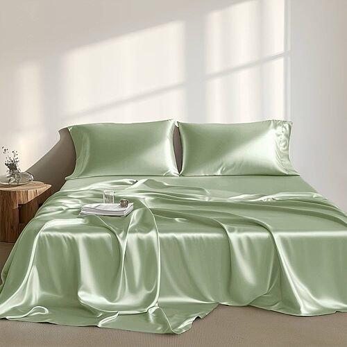 Click here for Madison Park Essentials Satin 4-Pc. Sheet Set  Twi... prices