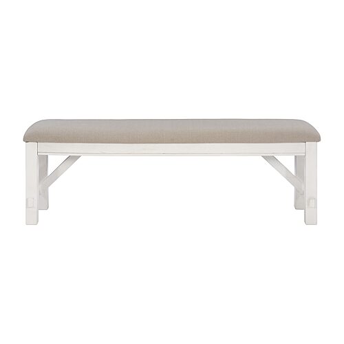 Click here for Haverford Upholstered Dining Bench  One Size  Whit... prices