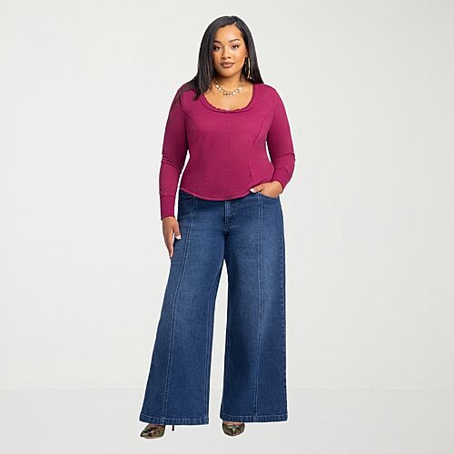 Click here for JS Jessica Simpson Womens Plus High Rise Wide Leg... prices