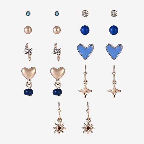 Click here for Arizona Womens 9 Pair Earring Set  One Size  Yello... prices