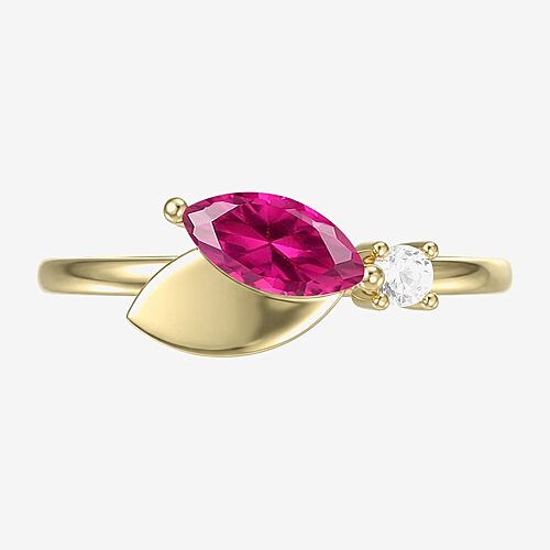 Click here for Lab-Created Gemstone Sterling Silver Marquise Ring... prices