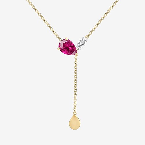 Click here for Lab-Created Gemstone Sterling Silver 18 Inch Y Nec... prices