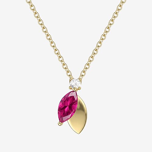 Click here for Lab-Created Gemstone Sterling Silver 18 Inch Penda... prices