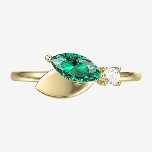 Click here for Lab-Created Gemstone Sterling Silver Marquise Ring... prices