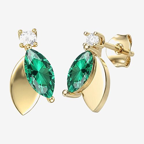 Click here for Lab-Created Gemstone Sterling Silver Marquise Drop... prices