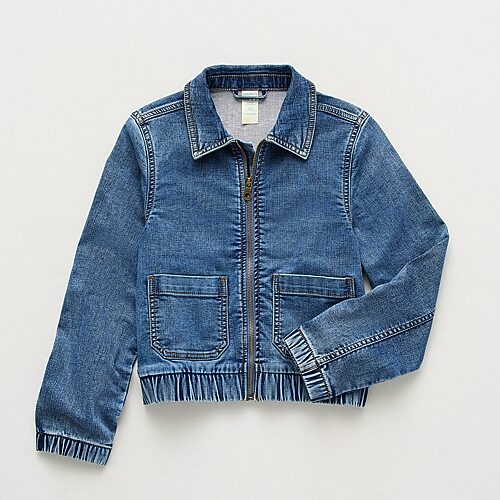 Click here for Thereabouts Little & Big Kid Girls Denim Bomber Ja... prices