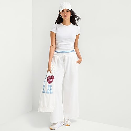 Click here for Arizona Womens Juniors Wide Leg Mid Rise Sweatpant... prices