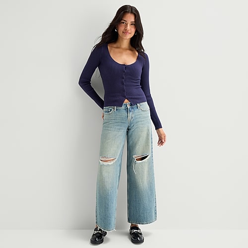 Click here for Arizona Womens Juniors Low Rise Baggy Fit Jean  14... prices