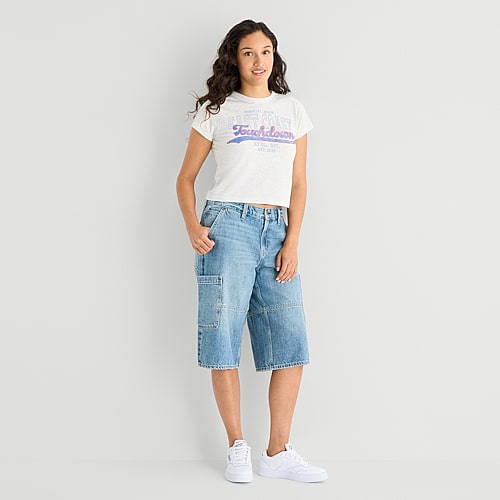 Click here for Arizona Womens 15 Low Rise Juniors Denim Short  0... prices