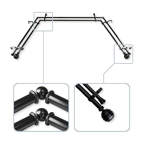Click here for Rod Desyne Poise Double Bay Window Rod  One Size... prices