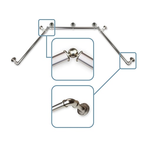 Click here for Rod Desyne Bay Window Rod  One Size  Silver prices