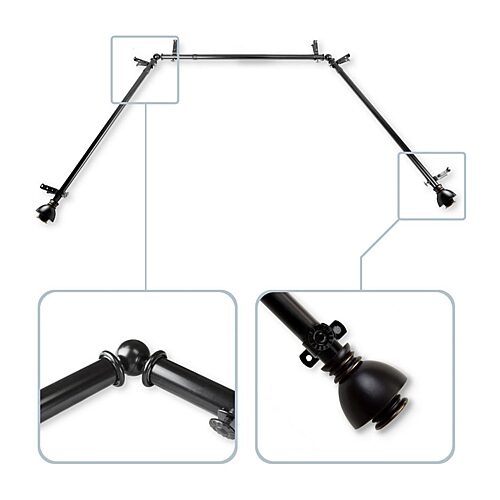 Click here for Rod Desyne Alma Bay Window Rod  One Size  Black prices