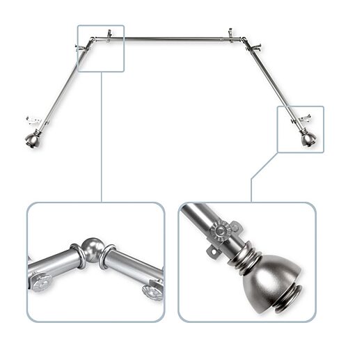 Click here for Rod Desyne Alma Bay Window Rod  One Size  Silver prices