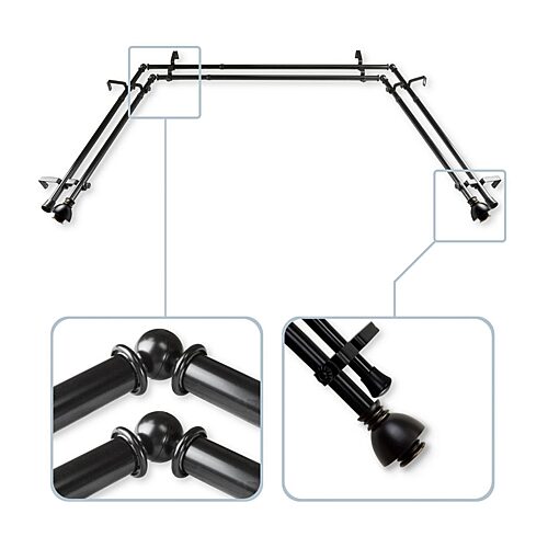 Click here for Rod Desyne Alma Double Bay Window Rod  One Size  B... prices