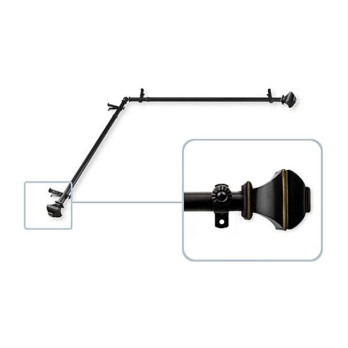 Click here for Rod Desyne Marion Corner 13/16 IN Adjustable Curta... prices