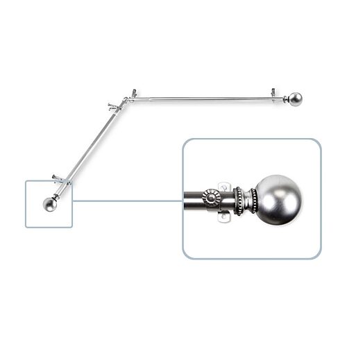 Click here for Rod Desyne Jordana Corner 13/16 IN Adjustable Curt... prices