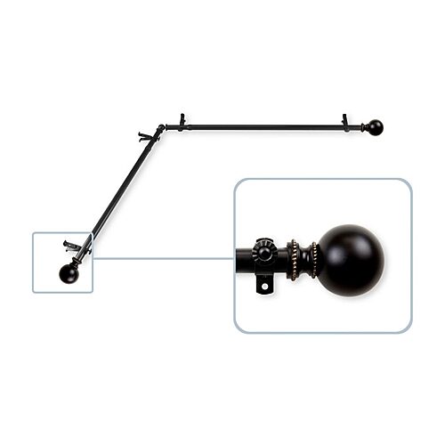 Click here for Rod Desyne Jordana Corner 13/16 IN Adjustable Curt... prices