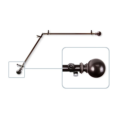 Click here for Rod Desyne Jordana Corner 13/16 IN Adjustable Curt... prices